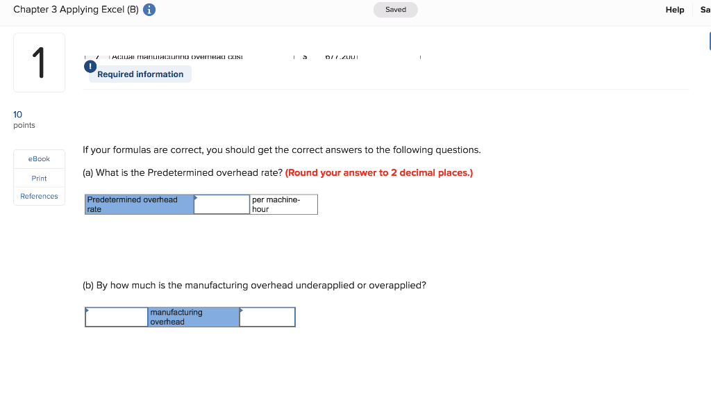 Solved Chapter 3 Applying Excel Bi Save And Exit Saved Help