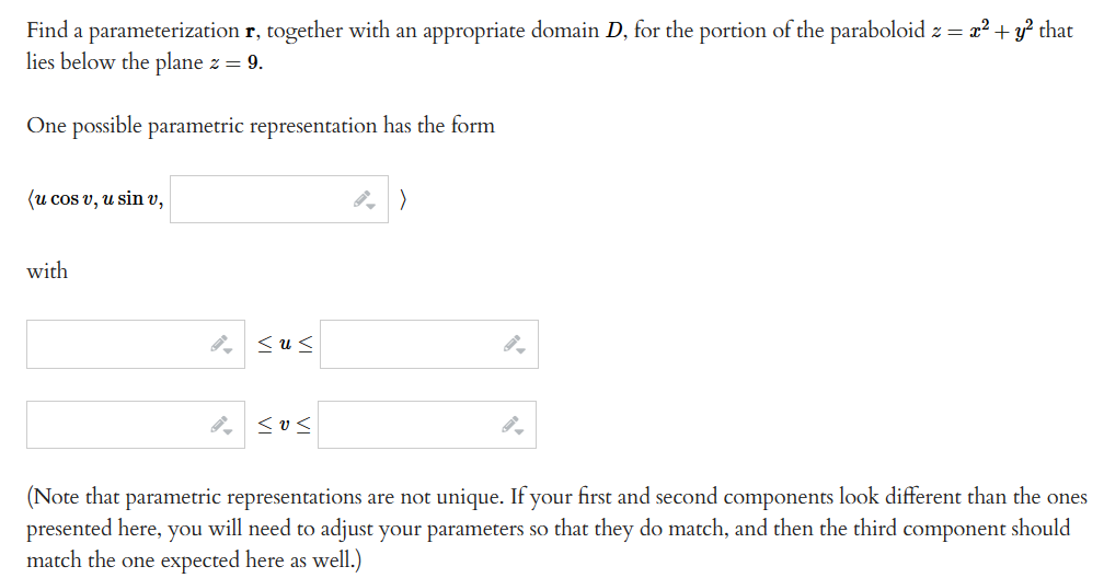Solved Find a parameterization r, together with an | Chegg.com