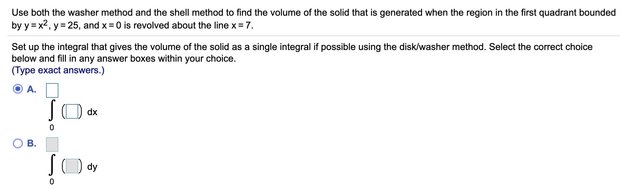 Solved Use both the washer method and the shell method to | Chegg.com