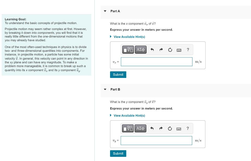 Solved Consider a particle with initial velocity v⃗ v→v_vec | Chegg.com