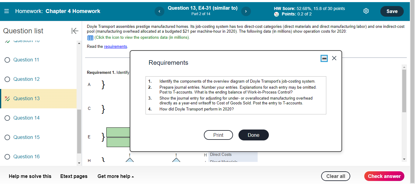 Doyle Transport assembles prestige manufactured | Chegg.com