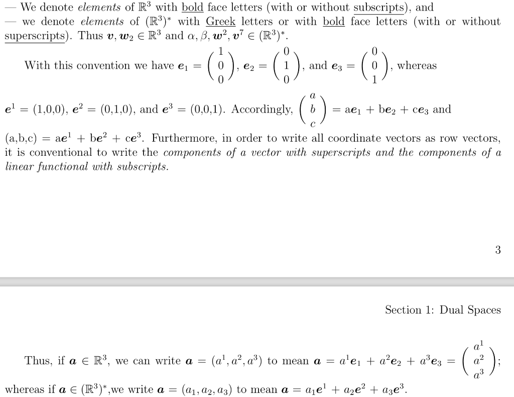 Solved We denote elements of R3 with bold face letters (with | Chegg.com