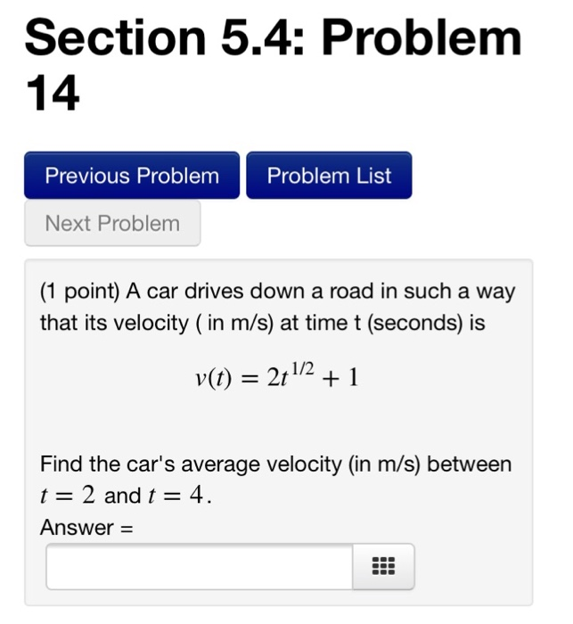 Solved Section 5.4: Problem 13 Previous Problem Problem List | Chegg.com