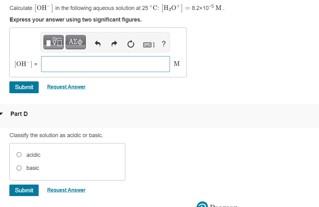 Solved Calculate [OH-] in the following aqueous solution at | Chegg.com