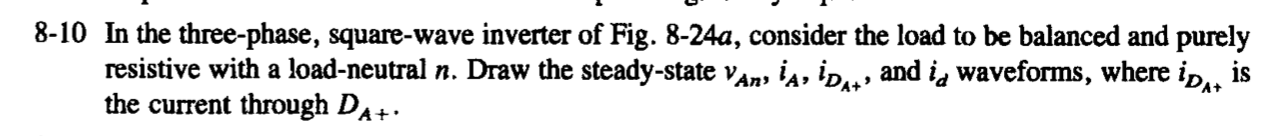 8-10 In the three-phase, square-wave inverter of Fig. | Chegg.com