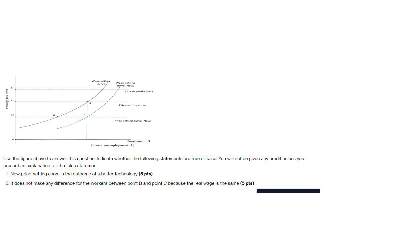 Solved Wage-setting curve Wage-setting curve (New) Labour | Chegg.com