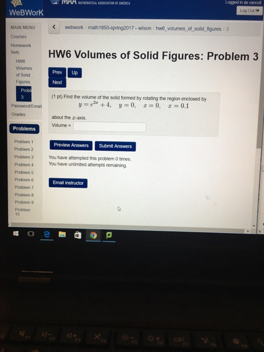 Solved Find the volume of the solid formed by rotating the | Chegg.com