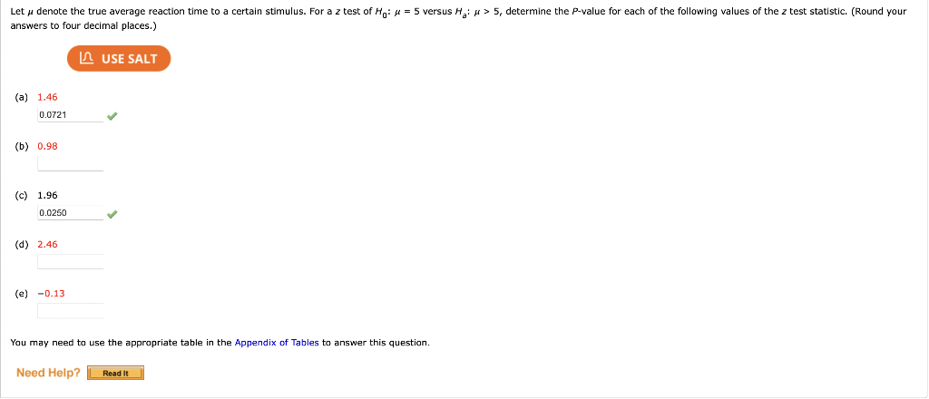 Solved Let μ denote the true average reaction time to a | Chegg.com