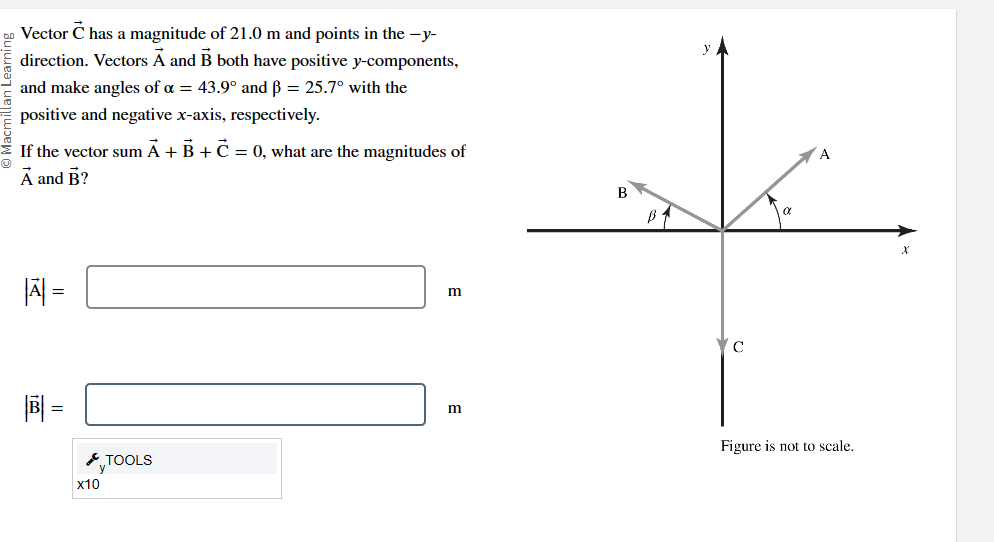 Solved Vector vec(C) ﻿has a magnitude of 21.0m ﻿and points | Chegg.com
