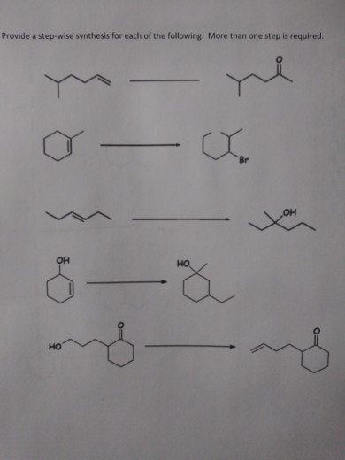 Solved Provide a step-wise synthesis for each of the | Chegg.com