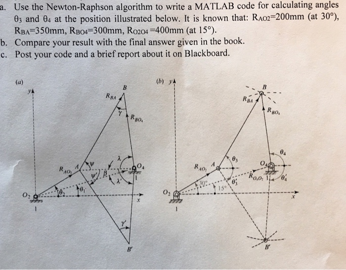 Use the Newton-Raphson algorithm to write a MATLAB | Chegg.com