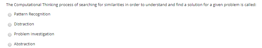 Solved The Computational Thinking process of searching for | Chegg.com