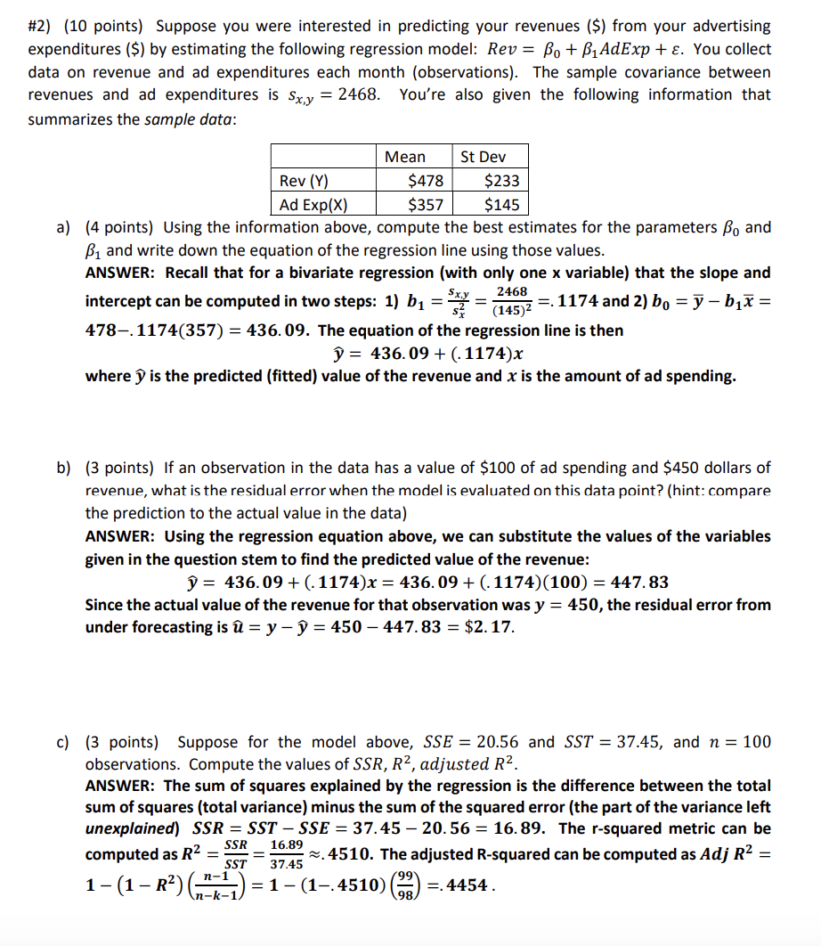 Solved Can you help me further understand the answer key for | Chegg.com