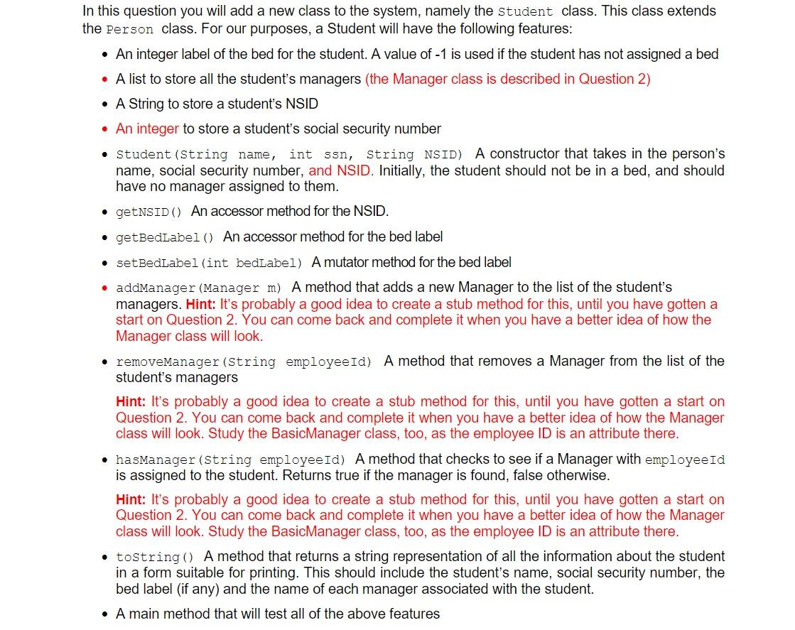 Solved Here's class Person : /** * The model of a person | Chegg.com
