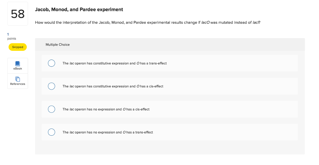 Solved Jacob, Monad, and Pardee experiment: How would the | Chegg.com