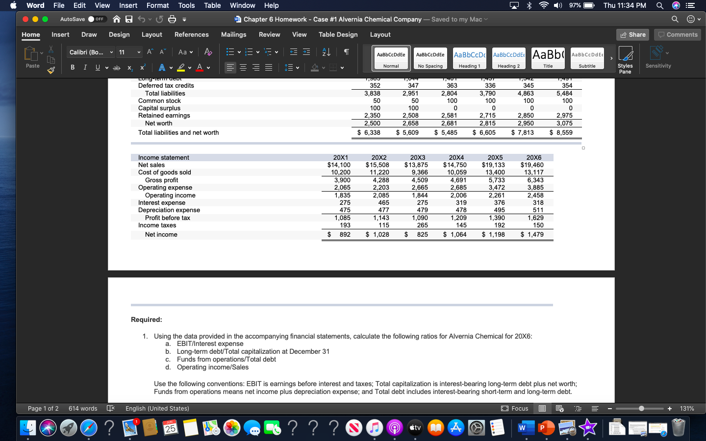 Solved AN Word )) 97% Thu 11:33 PM Q File Edit View Insert | Chegg.com