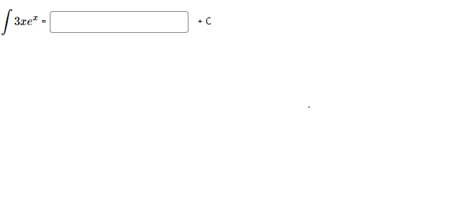 Solved ∫3xex= | Chegg.com