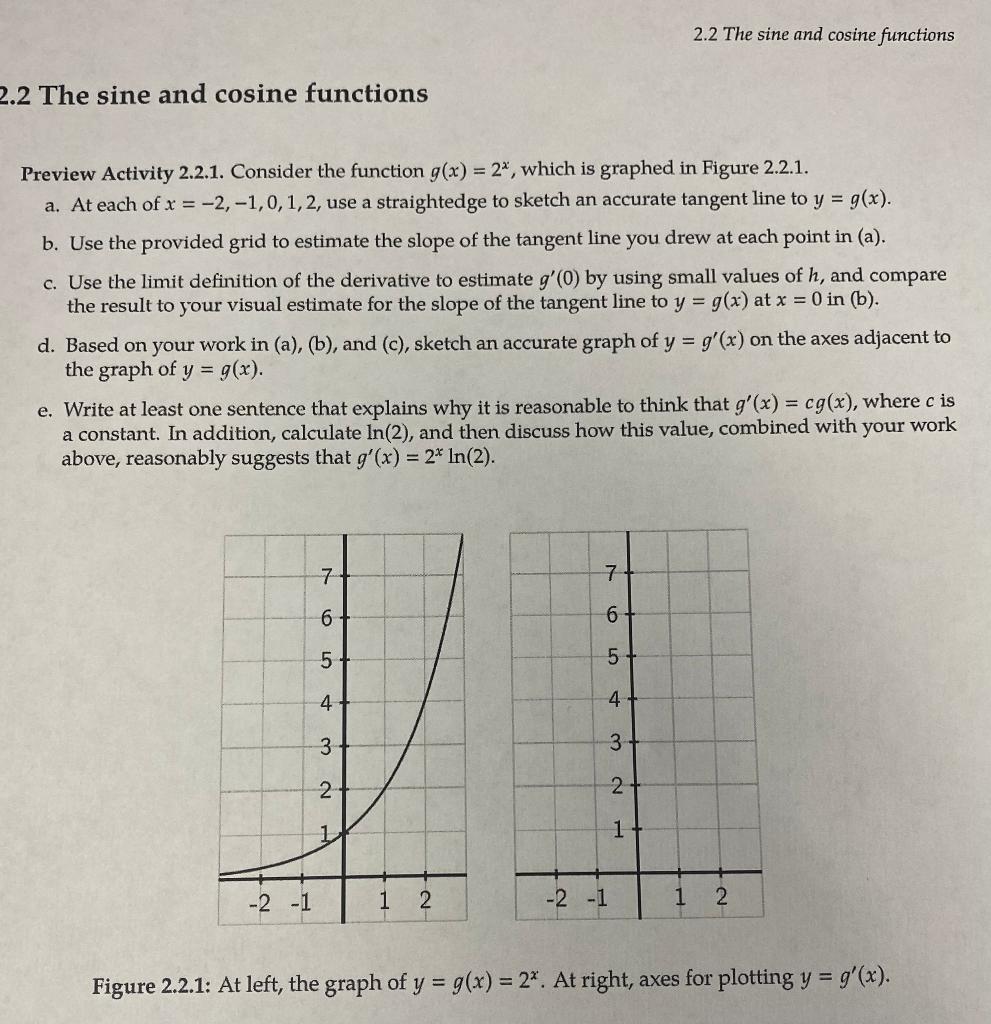 Solved 2.2 The sine and cosine functions 2 The sine and | Chegg.com