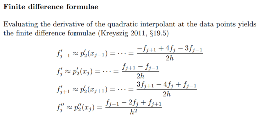 Solved Finite difference formulae Evaluating the derivative | Chegg.com