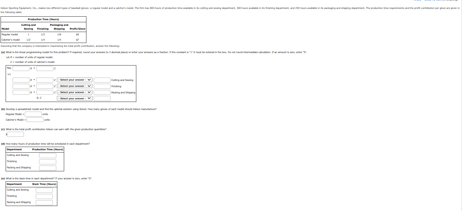 (b) Develop a spreadsheet model and find the optimal | Chegg.com