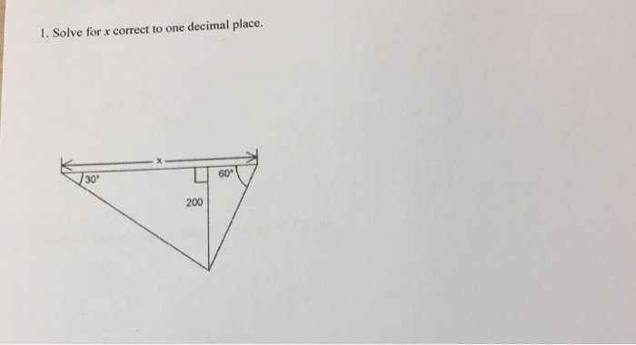 Solved Solve for x correct to one decimal place. | Chegg.com