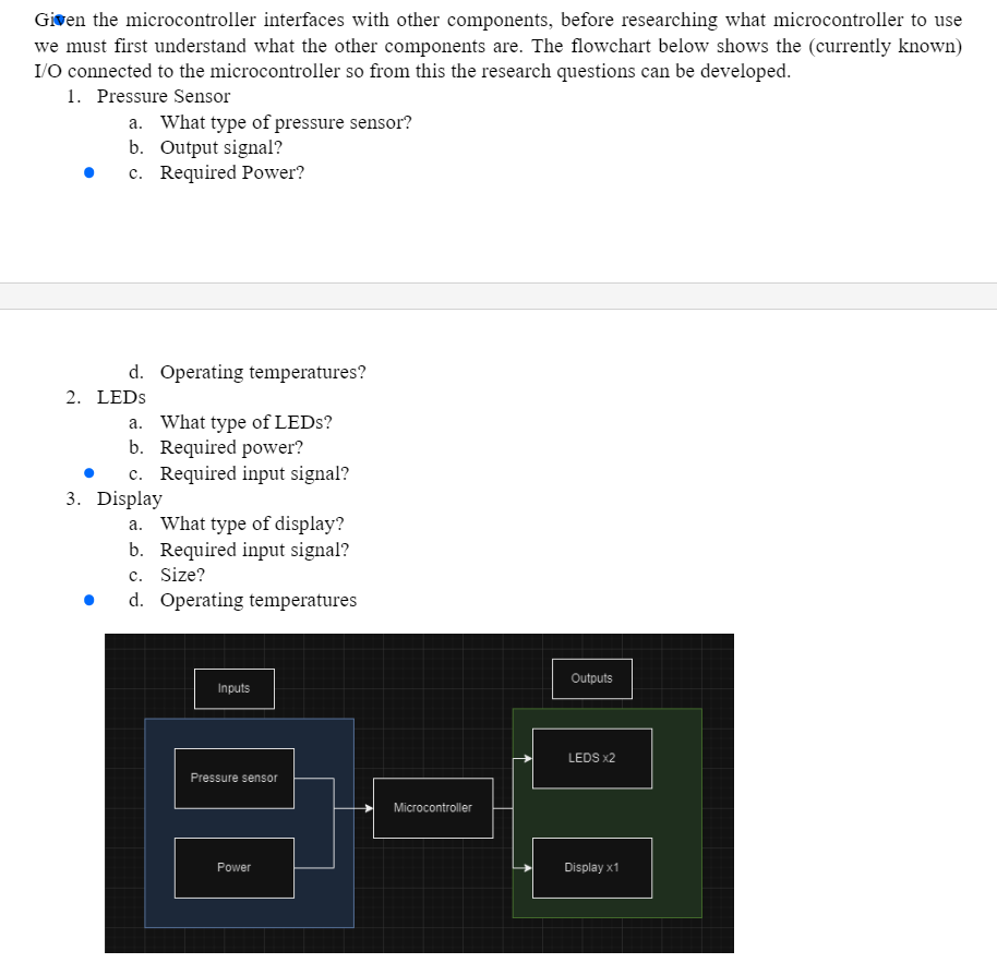 Solved Provide the Microcontroller for the automatic | Chegg.com