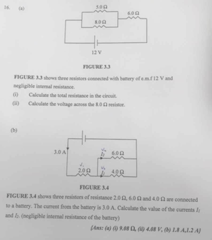Solved FIGURE 3.3 FIGURE 3.3 shows three resistors connected | Chegg.com