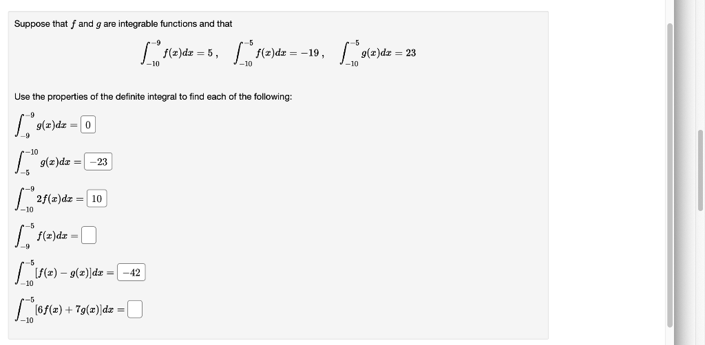 Solved Suppose that f and g are integrable functions and | Chegg.com