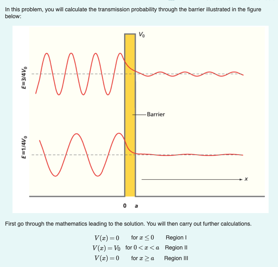 Solved In this problem, you will calculate the transmission | Chegg.com