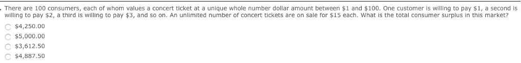 Solved There are 100 consumers, each of whom values a | Chegg.com
