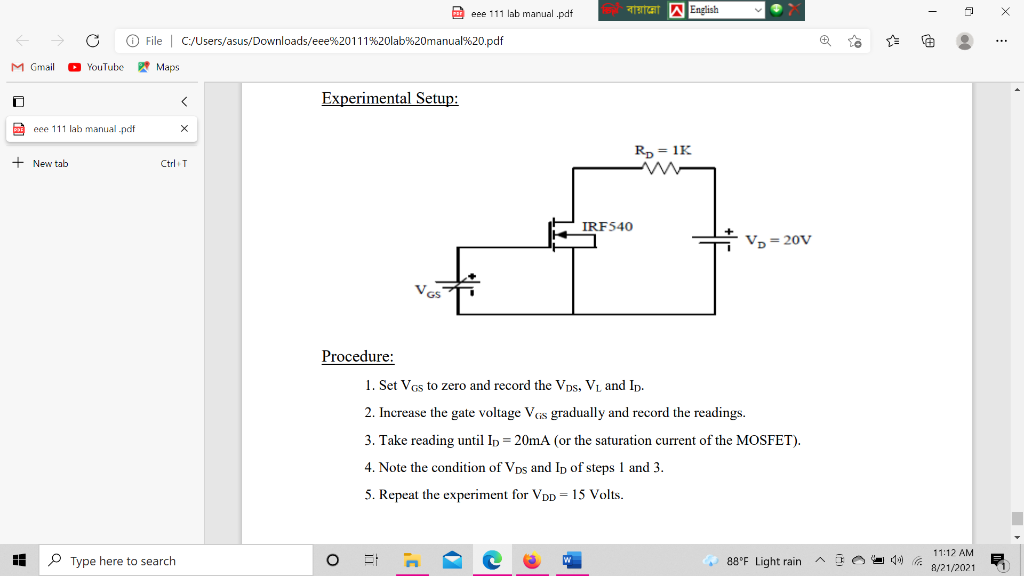 Solved eee 111 lab manual.pdf বায়াল্লো W English X File | Chegg.com