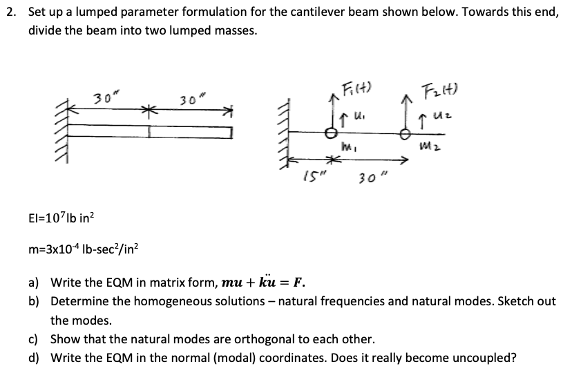 2. Set up a lumped parameter formulation for the | Chegg.com