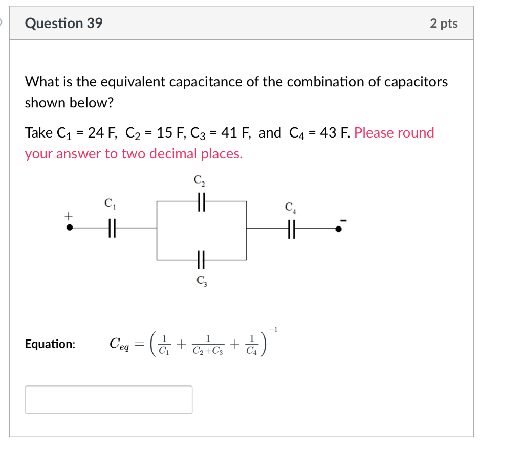 Solved What is the equivalent capacitance of the combination | Chegg.com