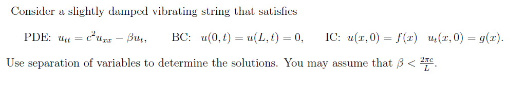 Solved Consider a slightly damped vibrating string that | Chegg.com