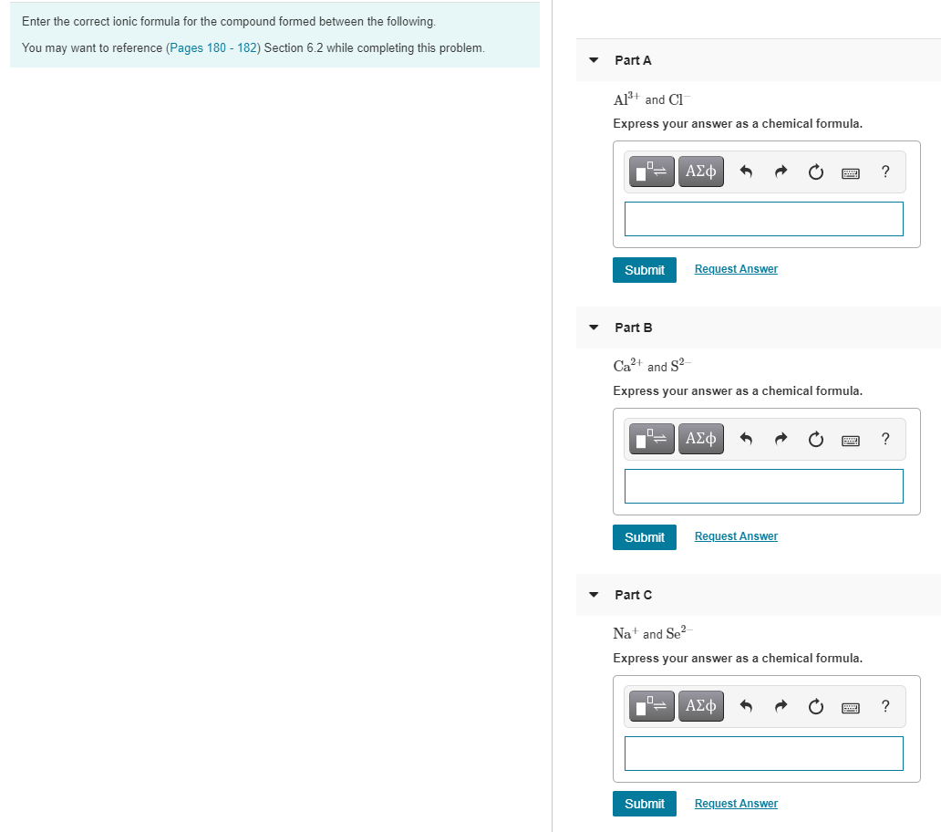 Solved Enter the correct ionic formula for the compound | Chegg.com
