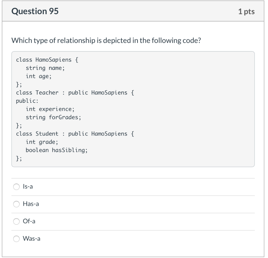 Solved Question 96 1 pts A diagram visualizes static | Chegg.com