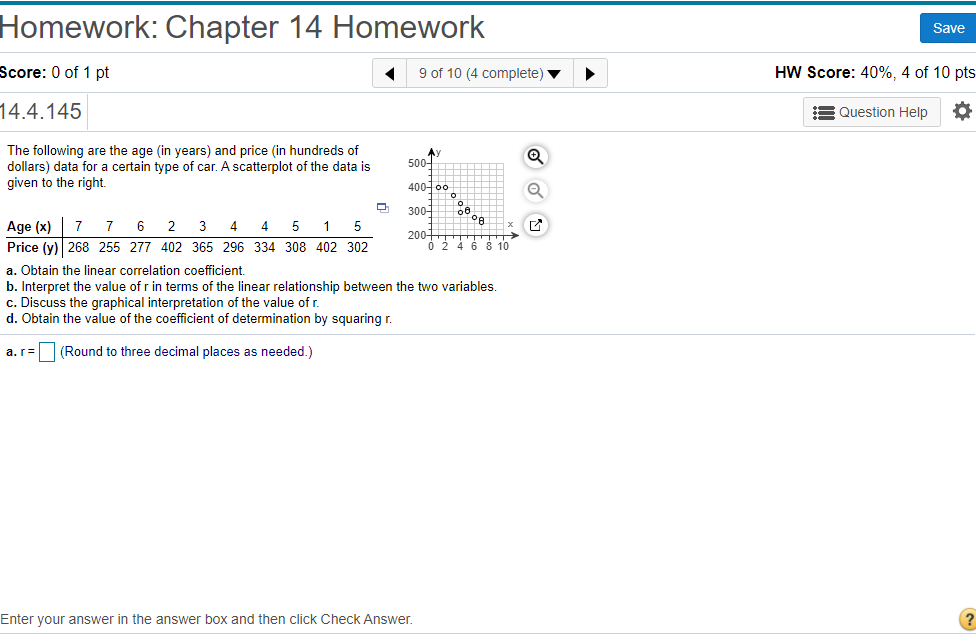 Solved Homework Chapter 14 Homework Save Score 0 Of 1 Pt 9