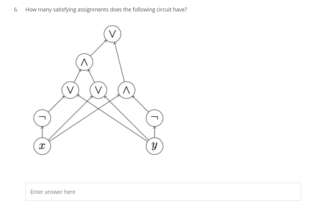 Solved 6. How many satisfying assignments does the following | Chegg.com