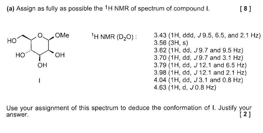 Solved (a) Assign as fully as possible the 1H NMR of | Chegg.com