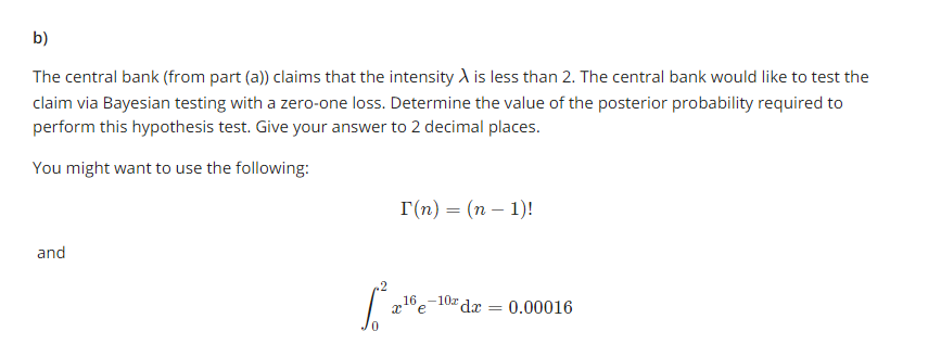 Solved a) In a sequence of consecutive years 1, 2, ...,T an | Chegg.com
