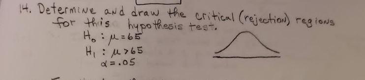 Solved 14. Determine and draw the critical (rejection) | Chegg.com