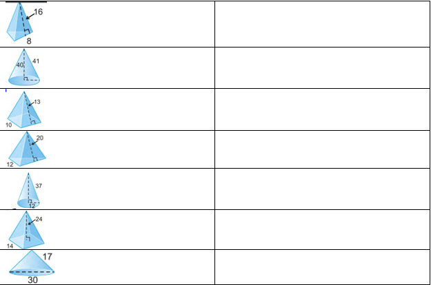 Solved Section 11.5: Volume of Pyramids and Cones Find the | Chegg.com