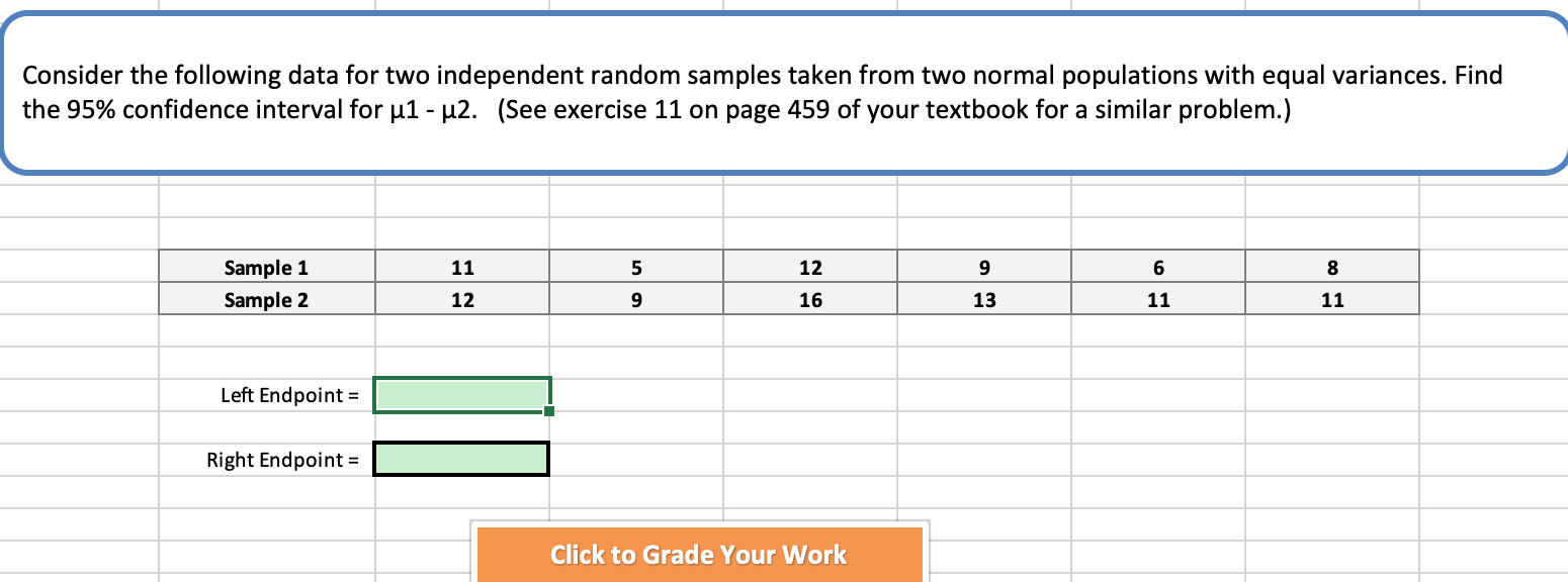 Solved Consider the following data for two independent | Chegg.com