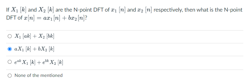 Solved If X1[k] and X2[k] are the N-point DFT of x1[n] and | Chegg.com