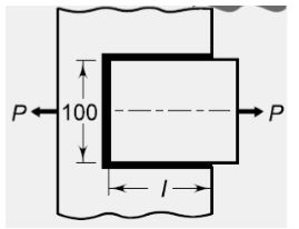 Solved A steel plate, 100mm wide and 10mm thick, is joined | Chegg.com