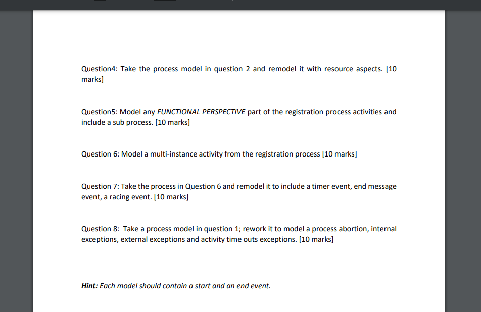- Assignments not submitted via elearning will be | Chegg.com
