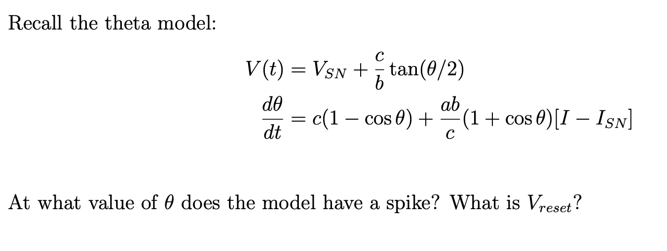 Recall the theta model: | Chegg.com