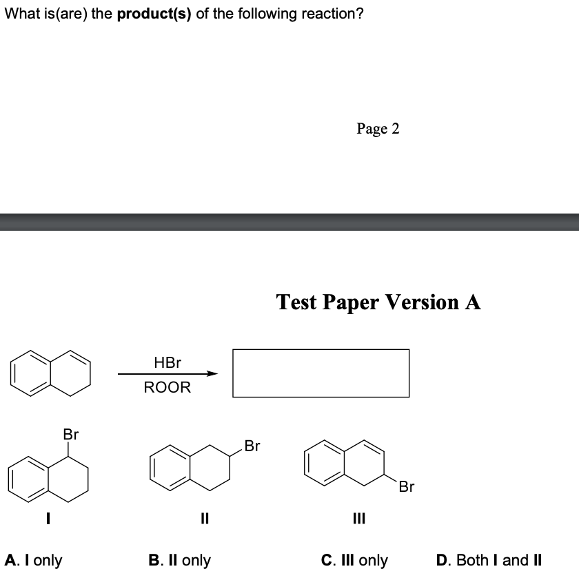 Solved What is(are) the product(s) of the following | Chegg.com