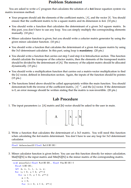 Solved Purpose: Any NxN square matrix [A] is called | Chegg.com
