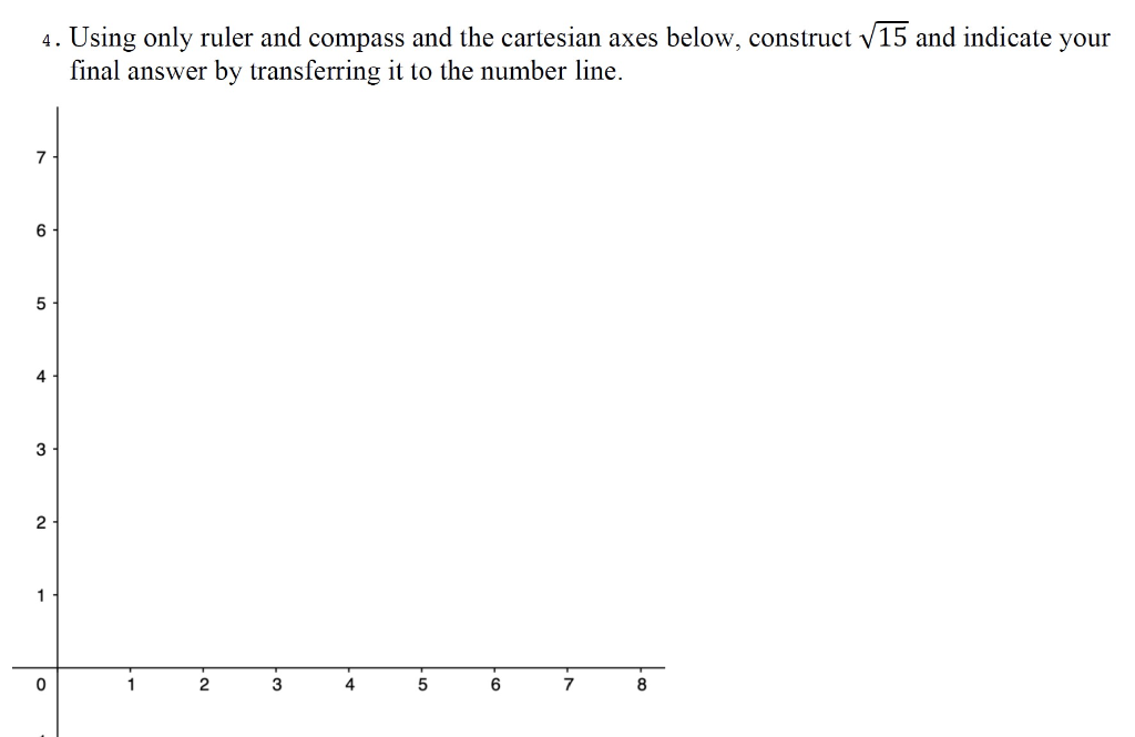 Solved 4. Using only ruler and compass and the cartesian | Chegg.com